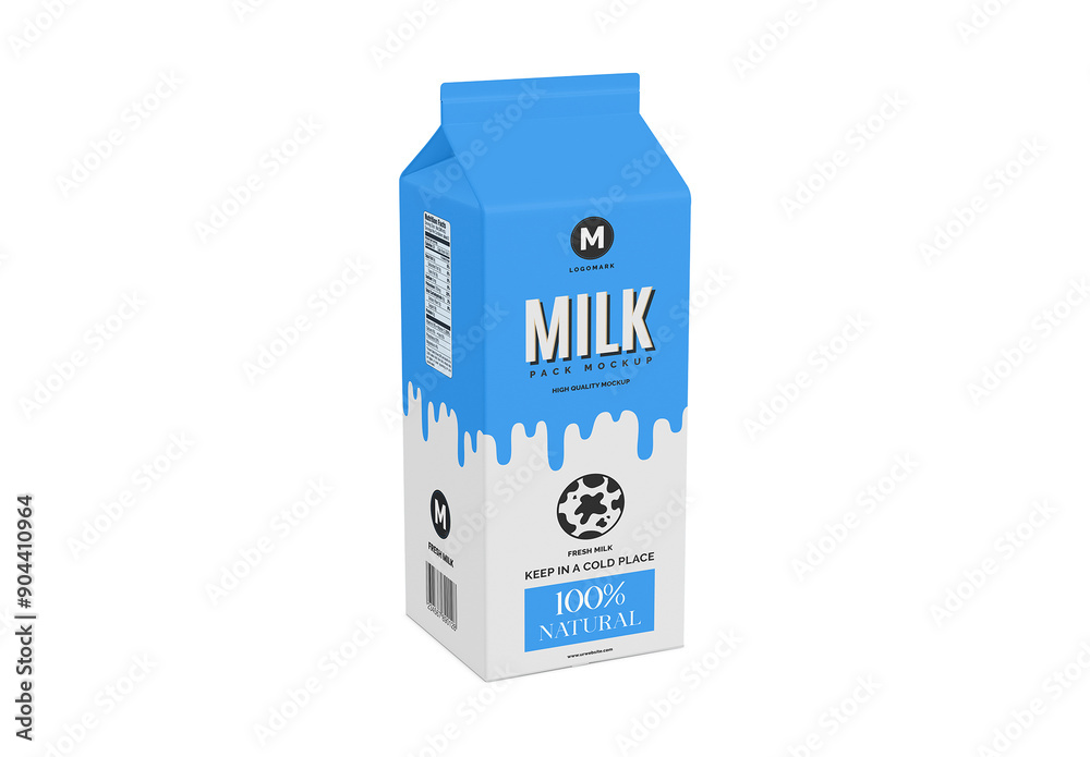 Milk Pack Mockup Stock Template | Adobe Stock