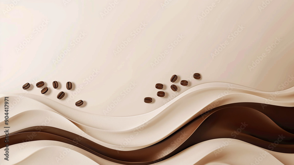 Abstract Coffee Waves: Aesthetic Background & Wallart Wallpaper with ...