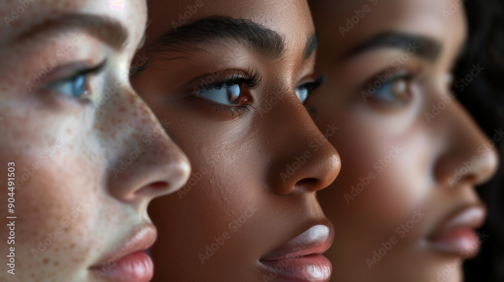 Face parts of different ethnicity women. Stock Photo | Adobe Stock