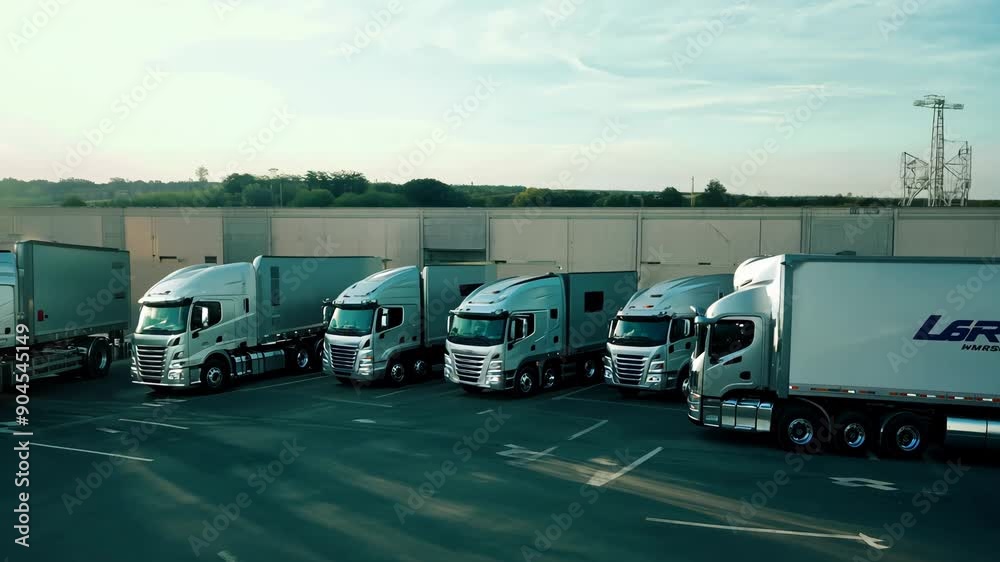 Logistic center cargo trucks transportation shipping lorry delivery ...