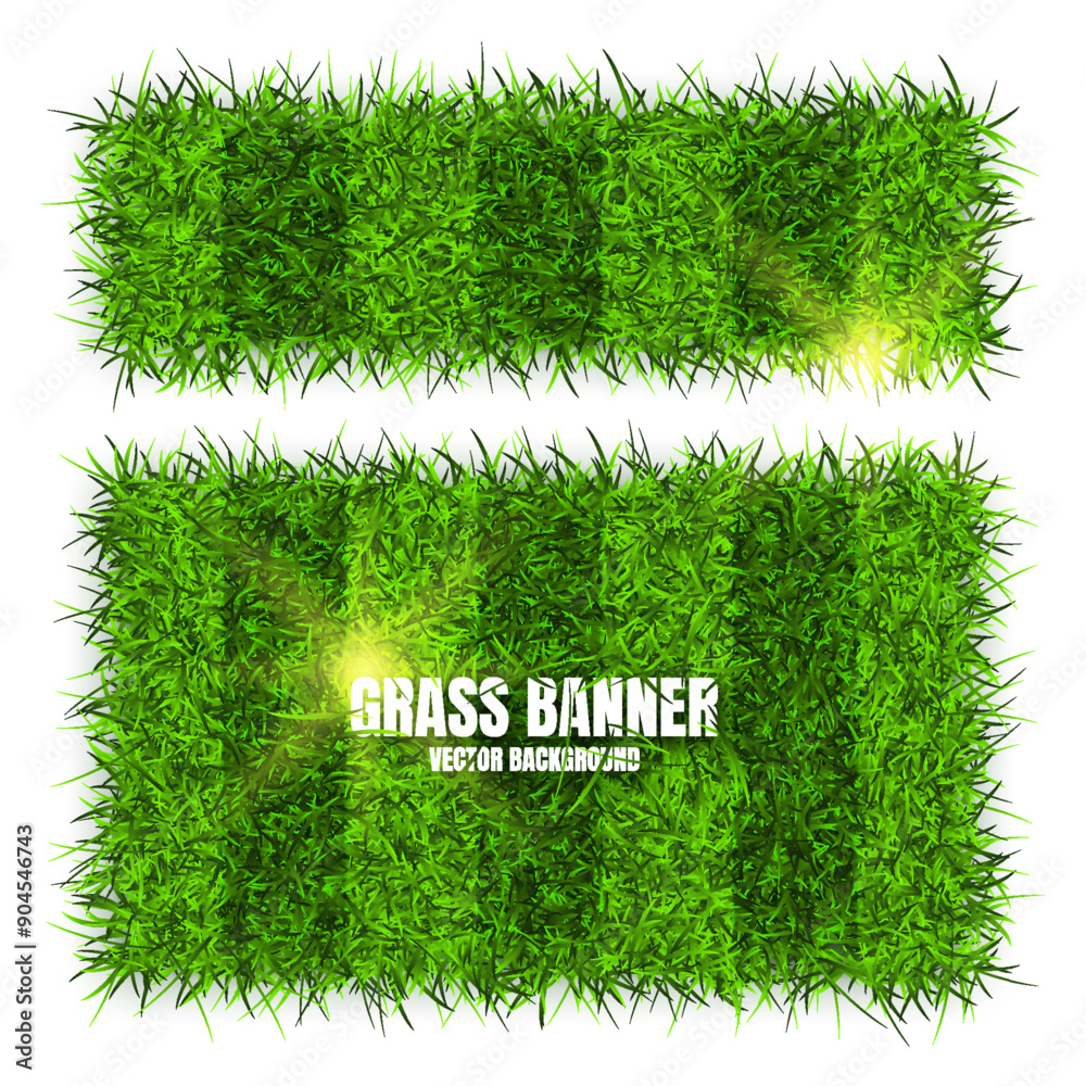 Green grass banners, background. Field, meadow texture, grassy ...