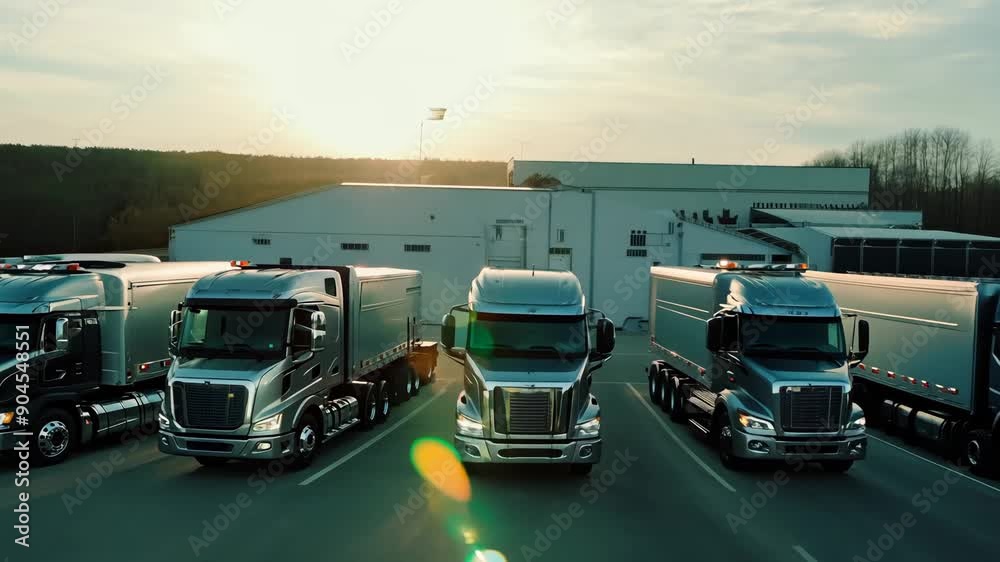 Logistic center cargo trucks transportation shipping lorry delivery ...
