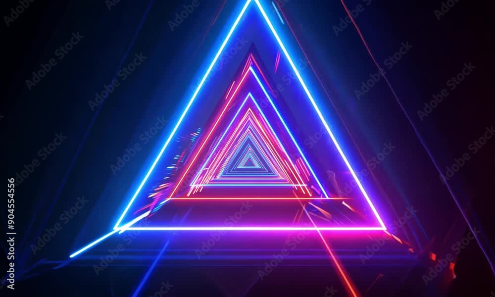 Abstract animated background with blue, purple, red light move seamless ...