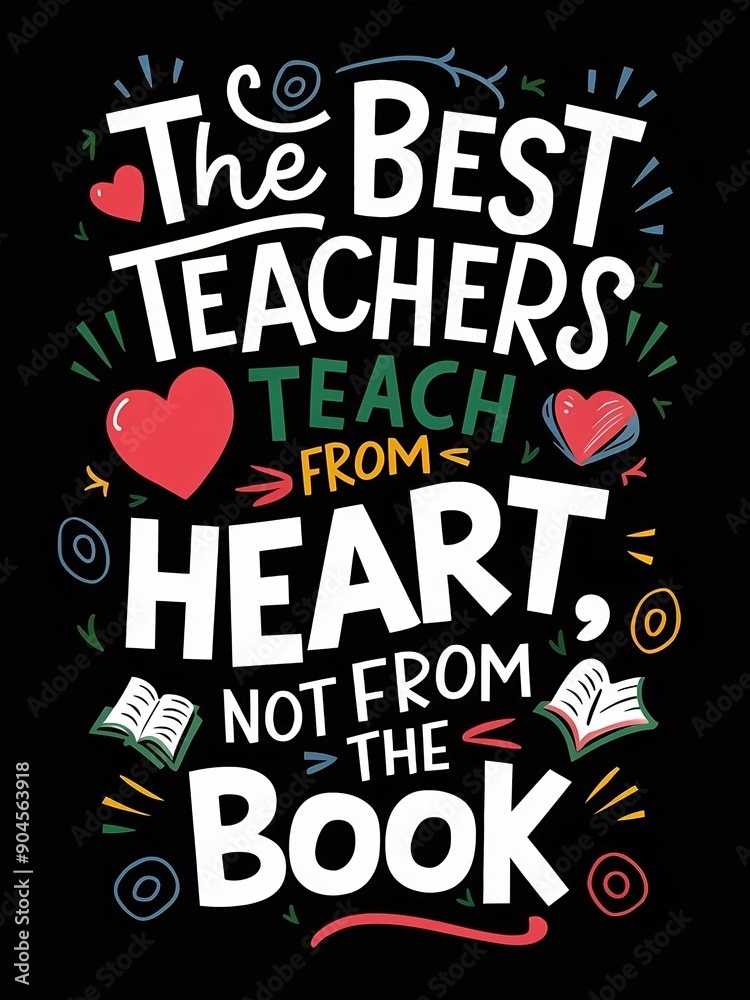 inspirational poster with The Best Teacher Teach from the Heart not ...