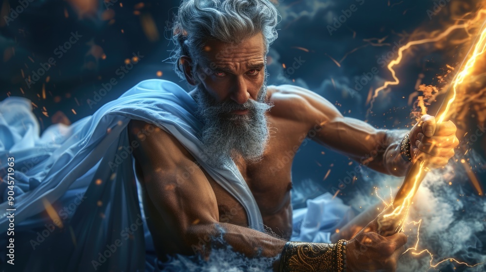 Mighty Ruler: Zeus, Greek god of heavens, thunder and lightning, ruler ...