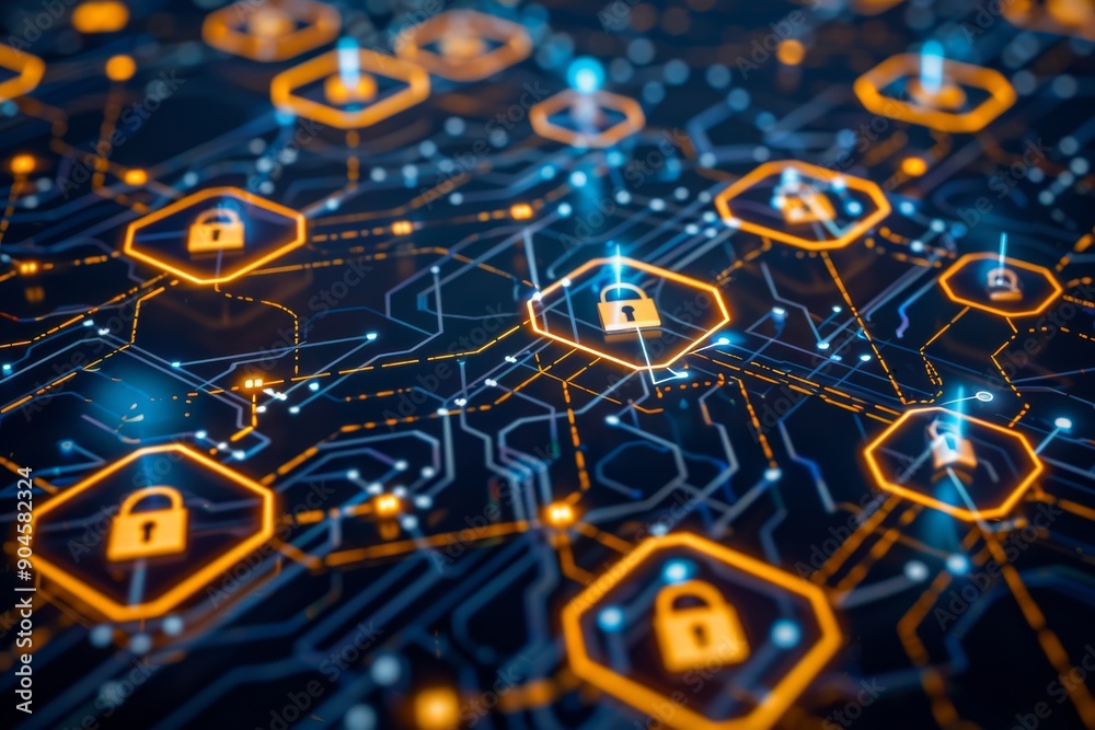 Dynamic view of multiple security nodes in a network, illustrating the ...
