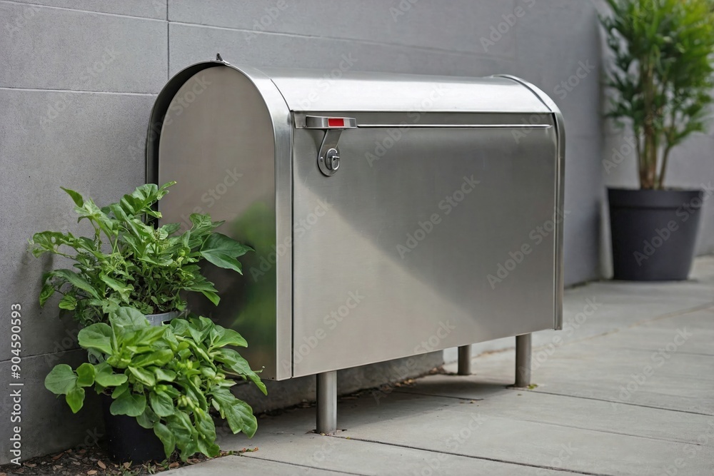 Urban Mailbox: A modern, stainless steel mailbox with a minimalist ...