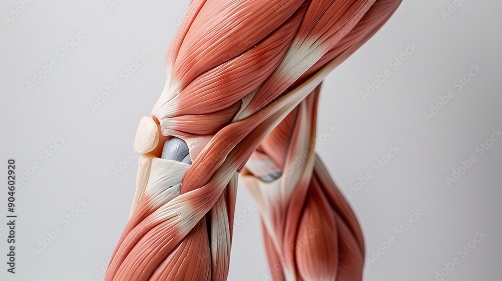 Clear and detailed thigh muscle anatomy map, emphasizing visible muscle ...