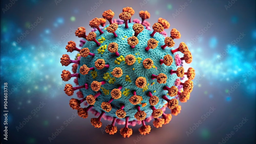 of a detailed graphic showing the structure of a herpes virus , herpes ...