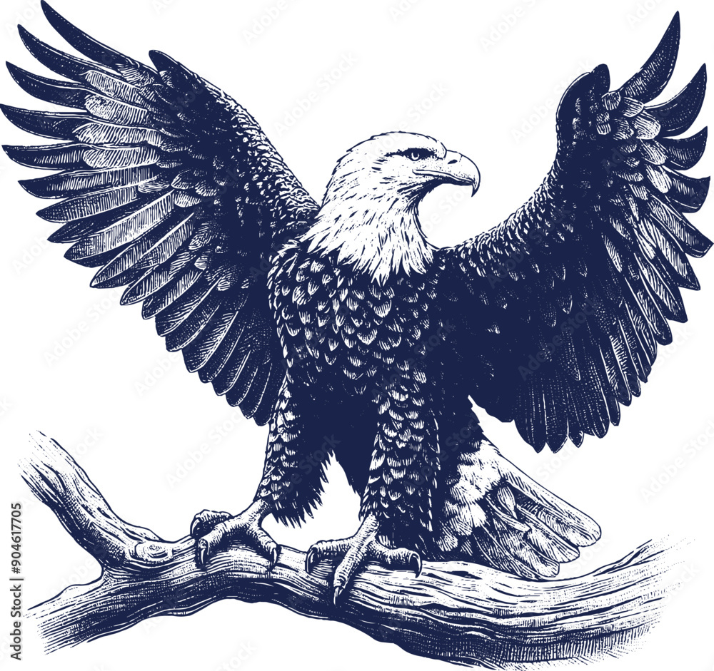 Eagle Vector, eagle silhouette, eagle Vector drawing Stock Vector ...