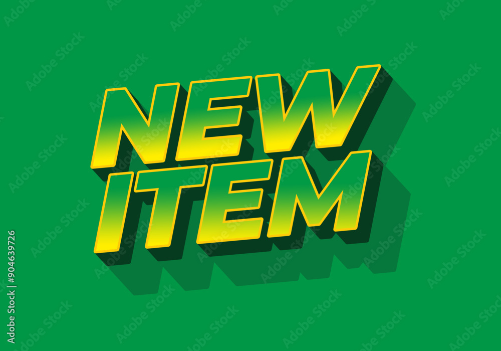 New item. Text effect in 3D style for print ad purpose Stock Vector ...