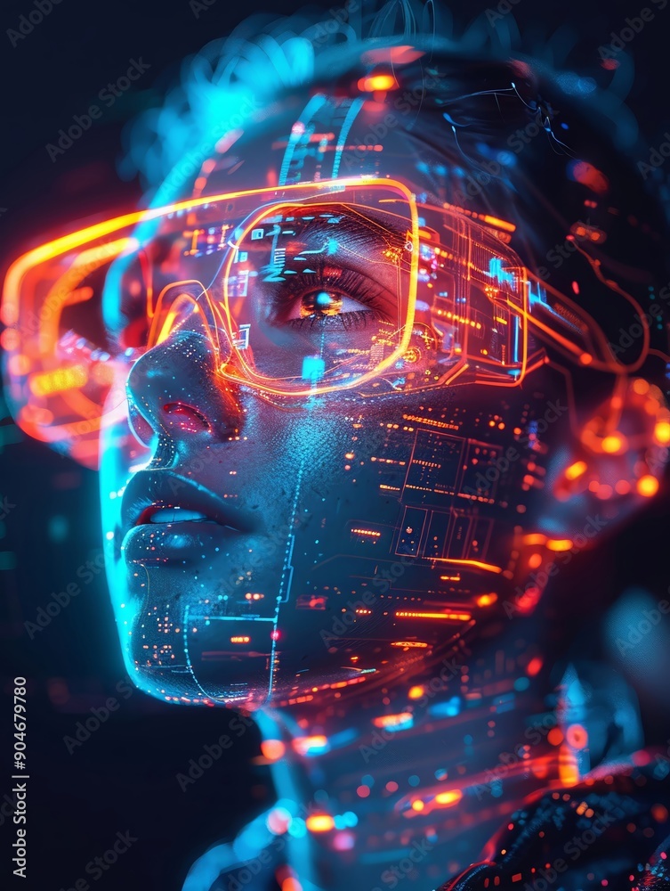 Surreal mindscape: Fractal brain bathed in cosmic light, exploring ...