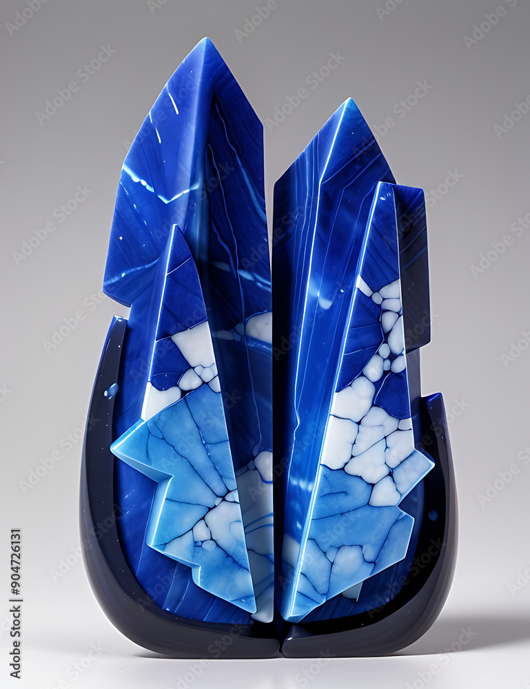 sodalite with its distinctive blue and white veins, capturing the ...