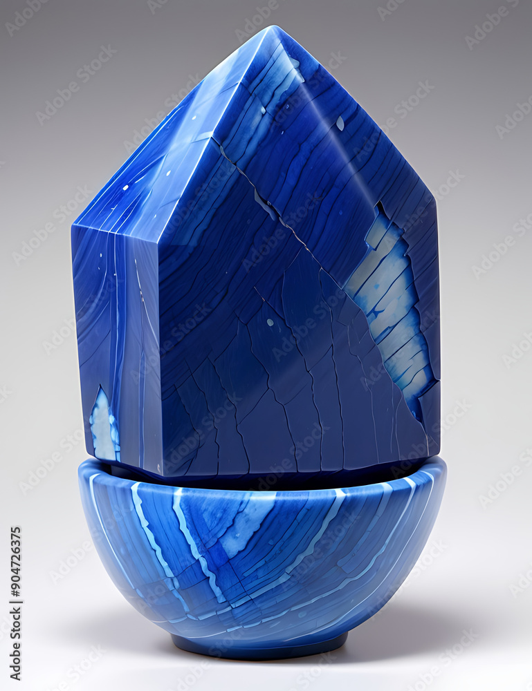 sodalite with its distinctive blue and white veins, capturing the ...