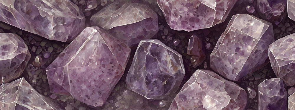 an illustration of lepidolite with its characteristic mica flakes and ...