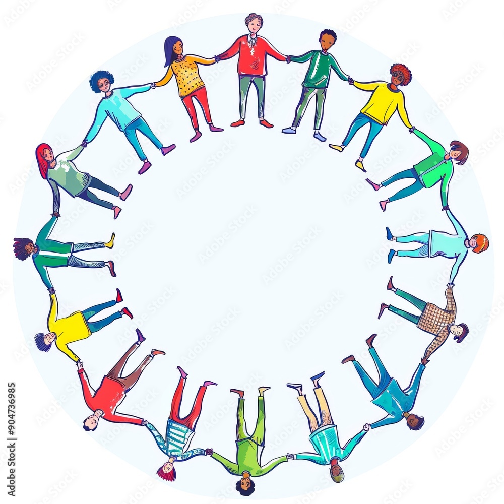 World Peace Day celebration with diverse group hol 001 people, team ...