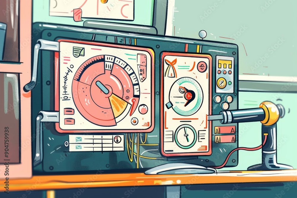 Vintage style AI diagnostics tool, merging old-fashioned aesthetics ...