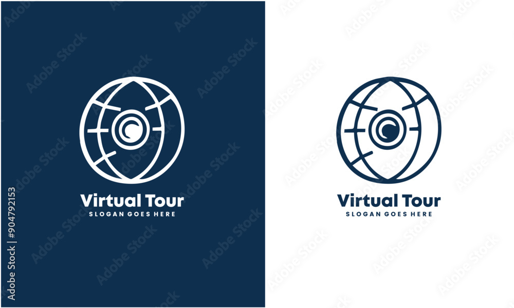 Virtual tour logo concept icon. Simple element illustration. virtual ...