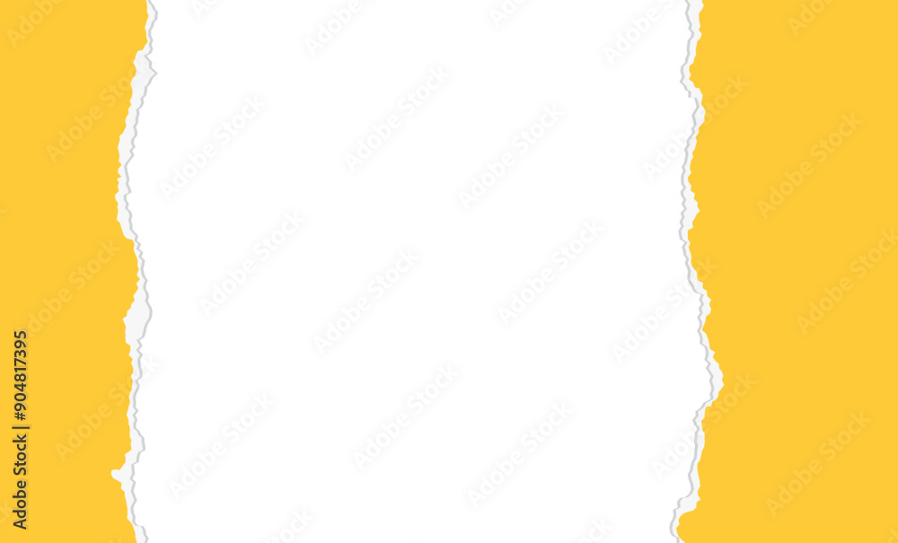 Poster Yellow torn paper border frame clipart illustration – Wall Art ...