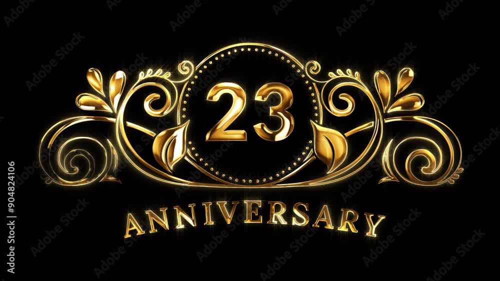23rd Anniversary Celebration. Happy 23 Years Anniversary Animation in ...
