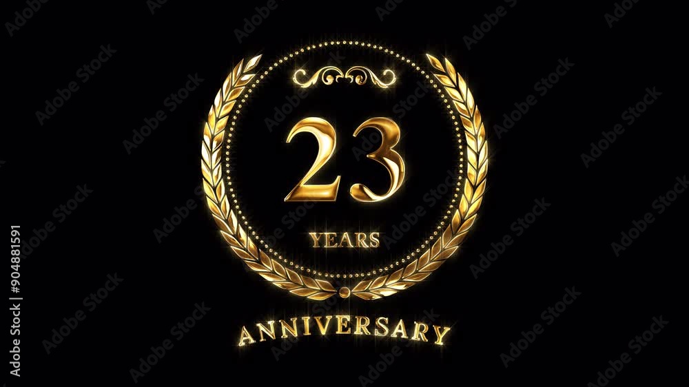 23rd Anniversary Celebration. Happy 23 Years Anniversary Animation in ...