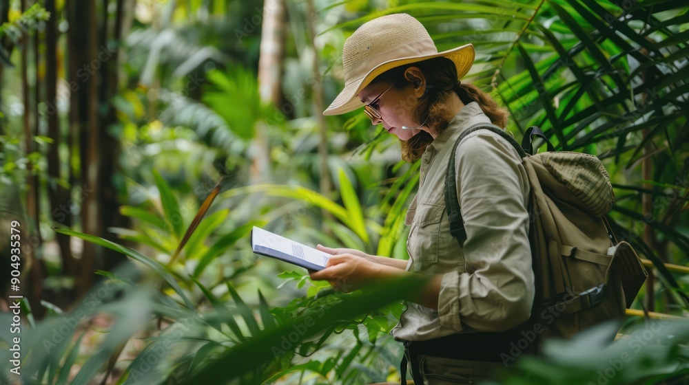 Researcher studying tropical climate change patterns and effects on ...