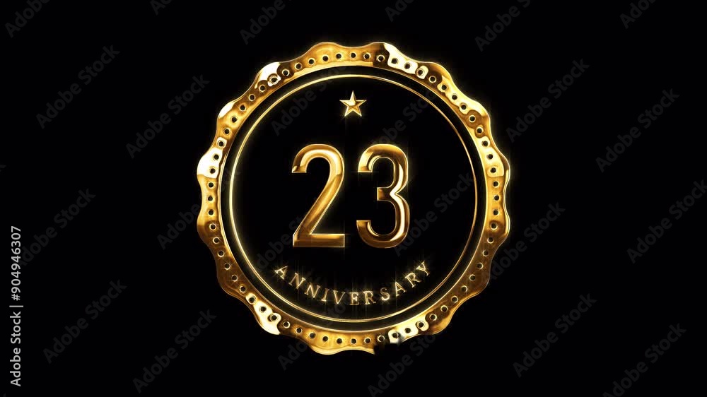 23rd Anniversary Celebration. Happy 23 Years Anniversary Animation in ...