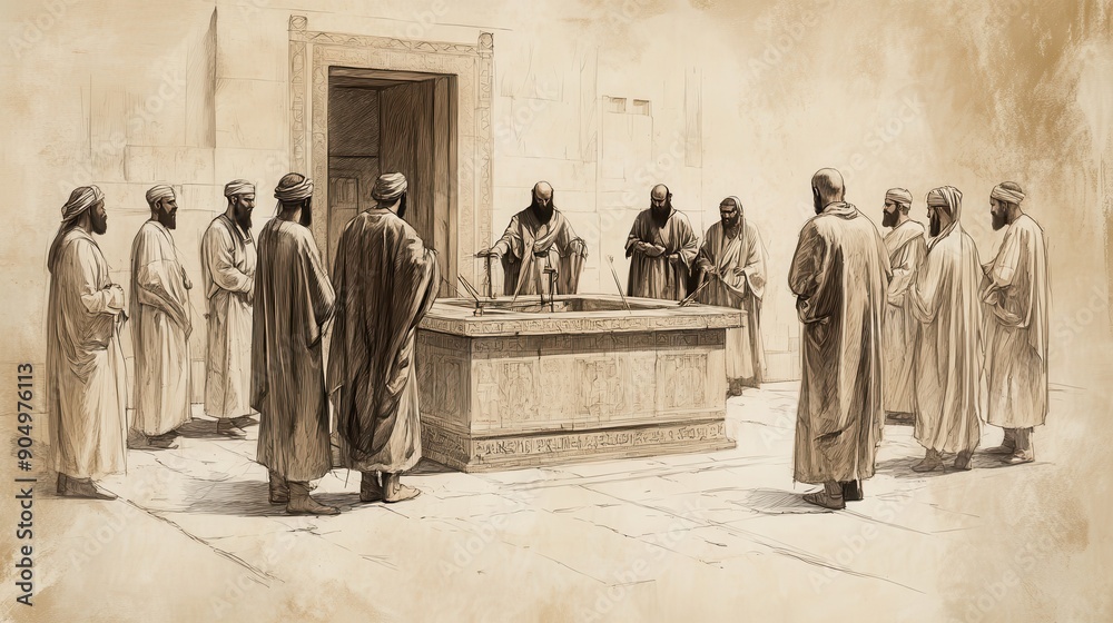 The Tabernacle Erected and the Glory of the Lord, Biblical Illustration ...