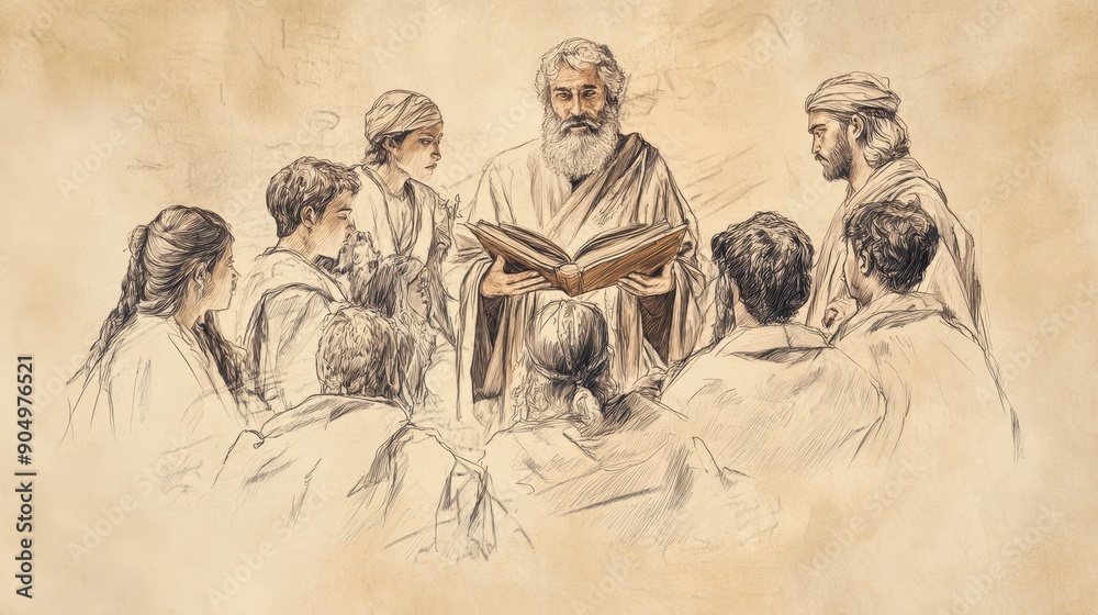 Moses Reading God's Command to Consecrate Firstborn, Israelites ...