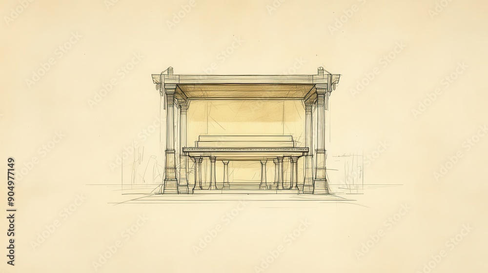 Exodus:The Ark, Table, and Lampstand, Biblical Illustration of ...