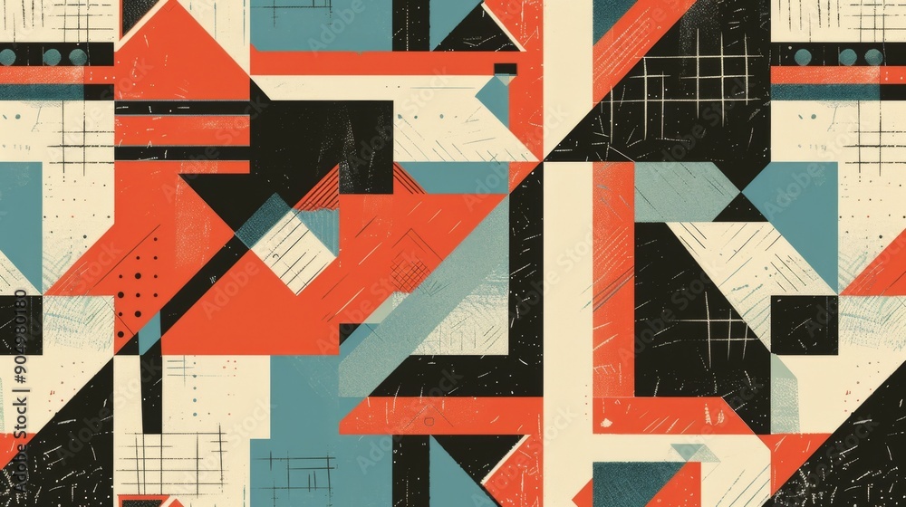 Rhythmic Overlapping Abstract Geometric Shapes for Creative Marketing ...