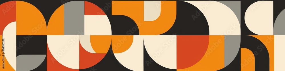 Rhythmic Overlapping Abstract Geometric Shapes for Creative Marketing ...