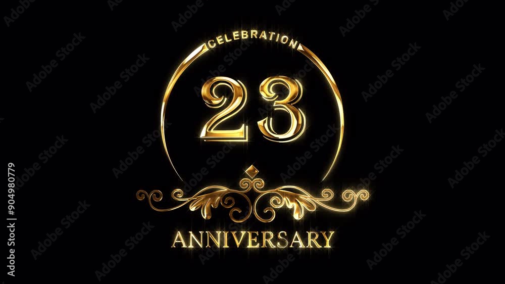 23rd Anniversary Celebration. Happy 23 Years Anniversary Animation in ...