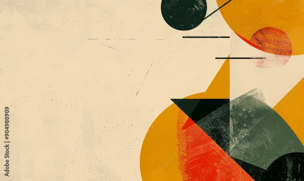 Rhythmic Overlapping Abstract Geometric Shapes for Creative Marketing ...