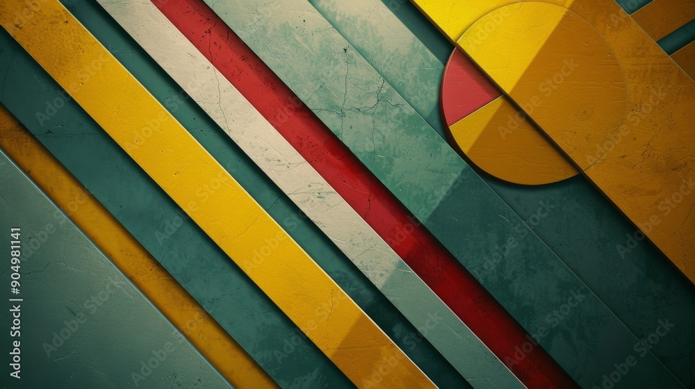 Rhythmic Overlapping Abstract Geometric Shapes for Creative Marketing ...