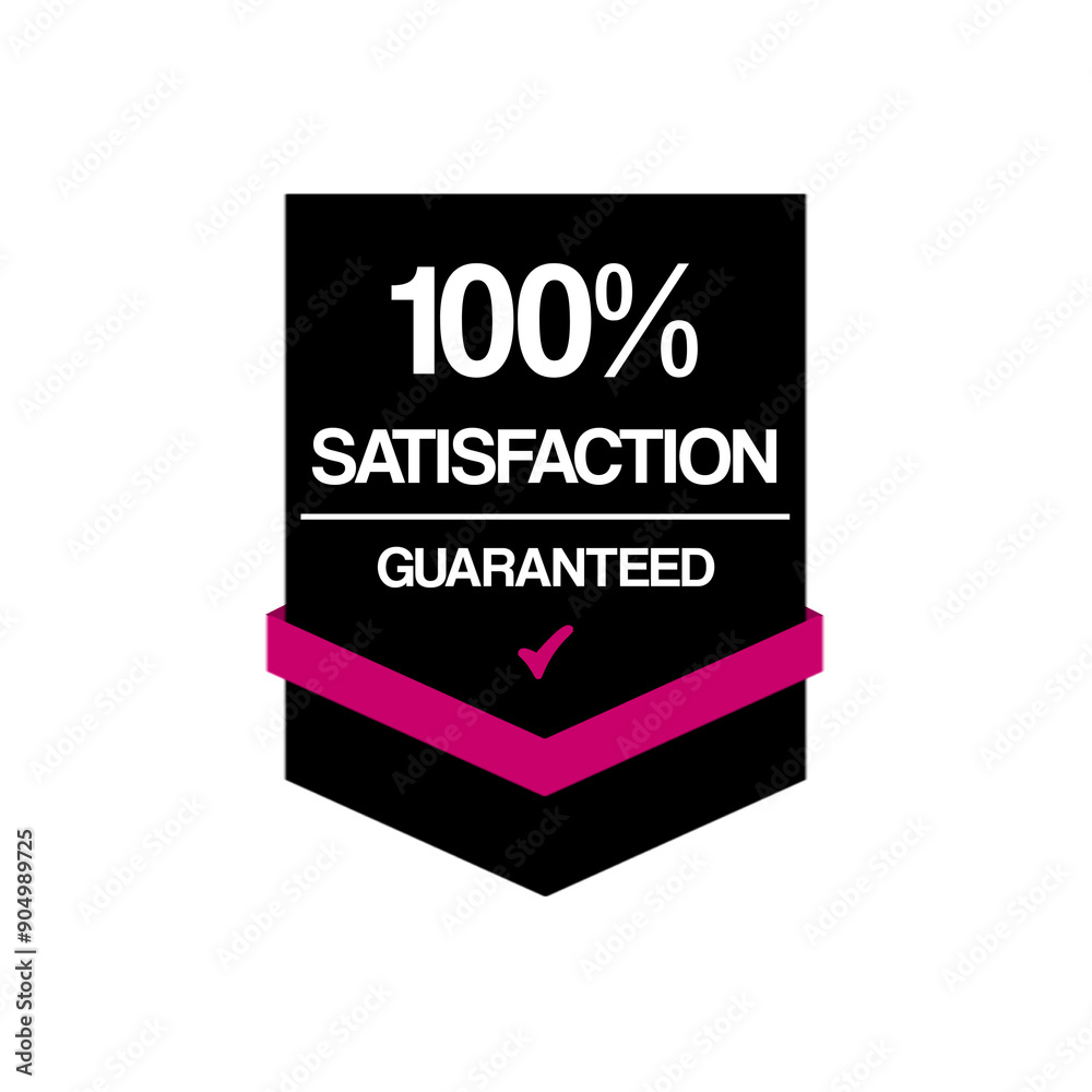 100% Satisfaction Guaranteed Icon. 100% Satisfaction Label Isolated on ...