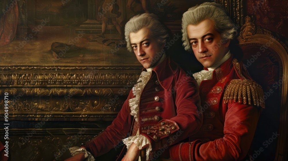 The melodies of the genius, Wolfgang Amadeus Mozart, the composition is ...