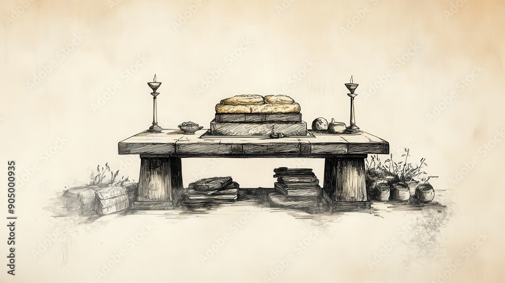 Exodus:The Ark, Table, and Lampstand, Biblical Illustration of Table ...