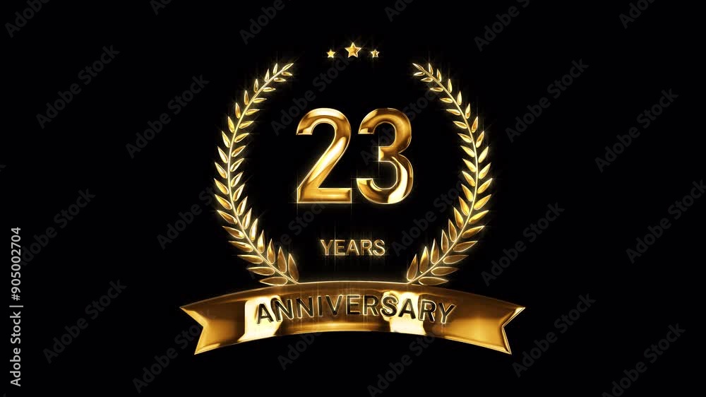 23rd Anniversary Celebration. Happy 23 Years Anniversary Animation in ...