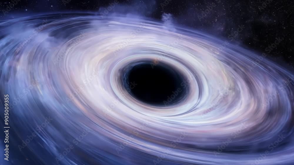 Black hole swirling in deep space. Cosmic phenomena. Universe ...