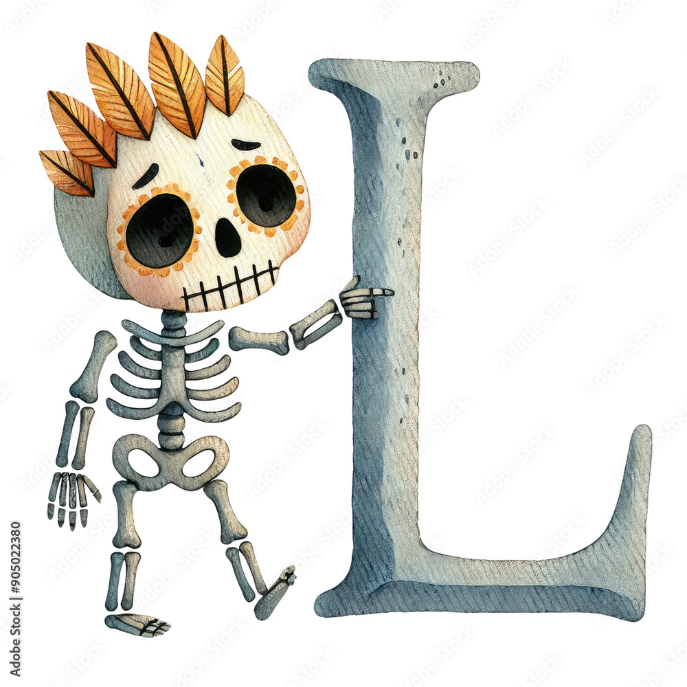 Letters Anatomy. ABC Alphabet. Skeleton Style. Hell Scary Alphabet ...