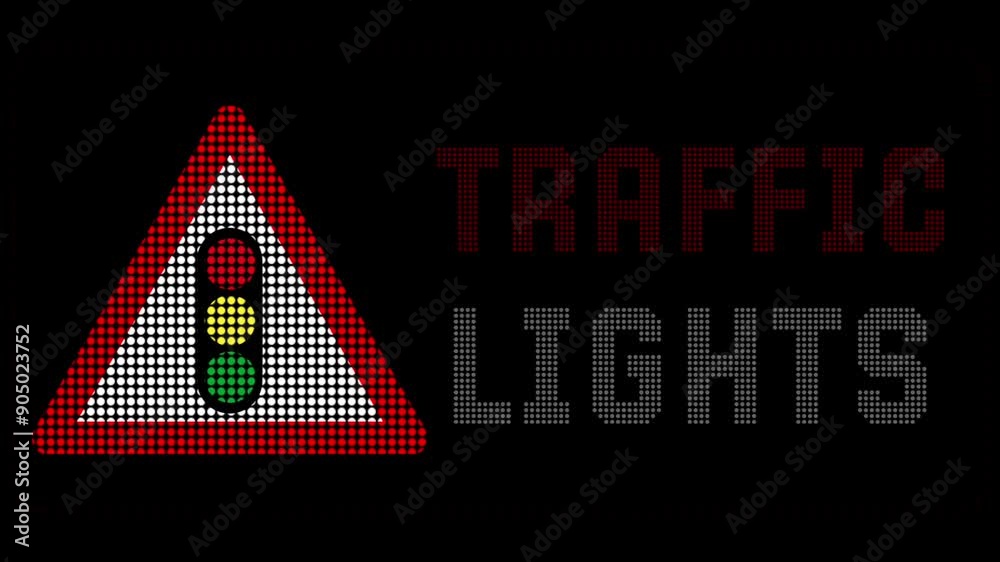 Traffic Signal Sign Digital Animation - High-Definition Animated Video ...