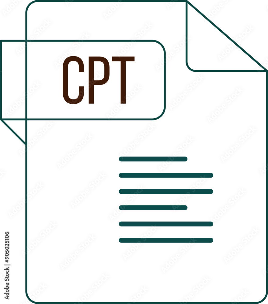 CPT ip icon black outline Stock Vector | Adobe Stock