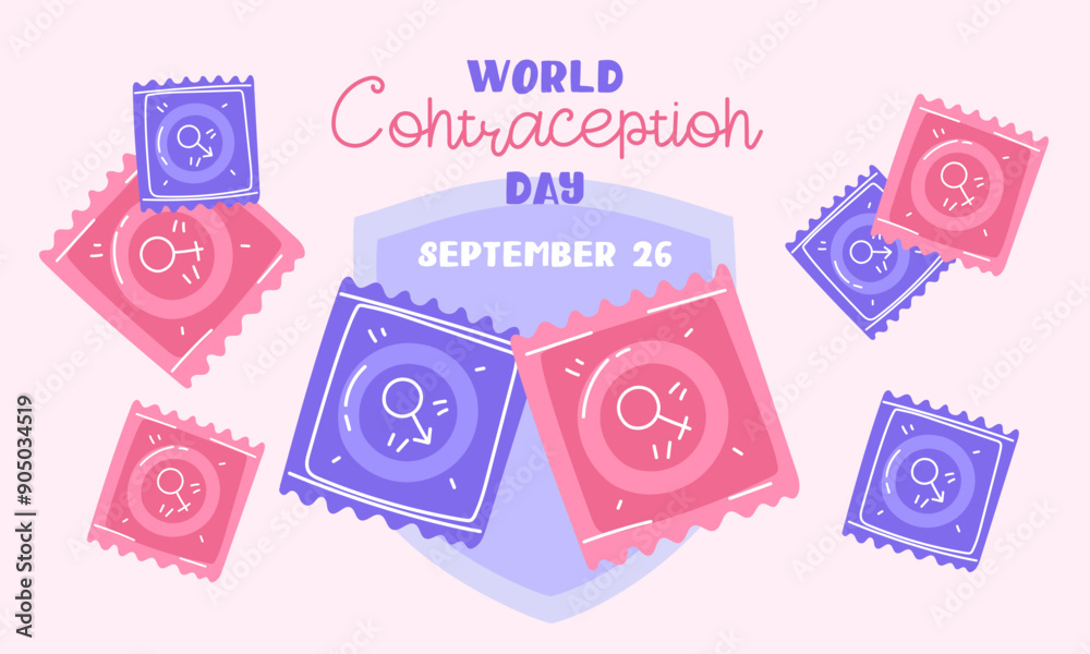 World Contraception Day, September 26. Contraceptives for safe sex male ...