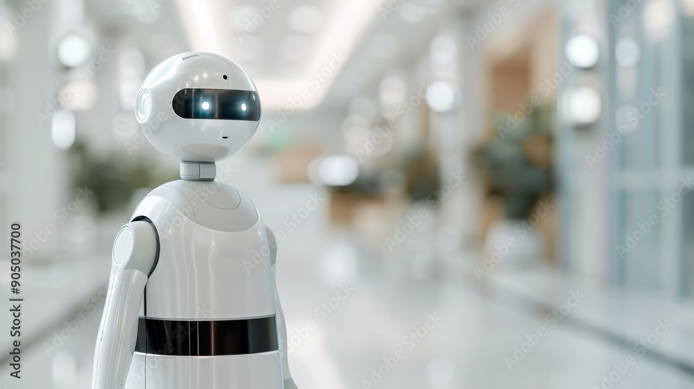 A medical robot using advanced sensors to monitor a newborn babys vital ...