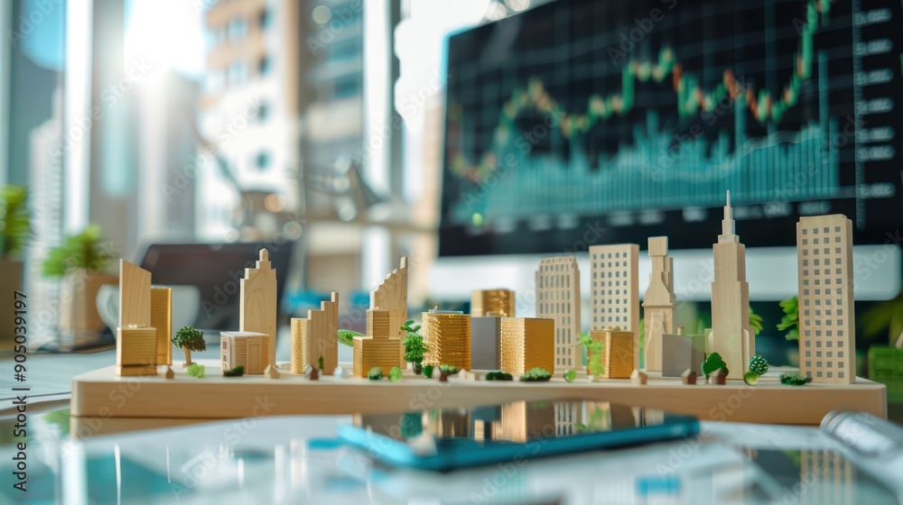 Online platform showing comparison charts for different real estate ...