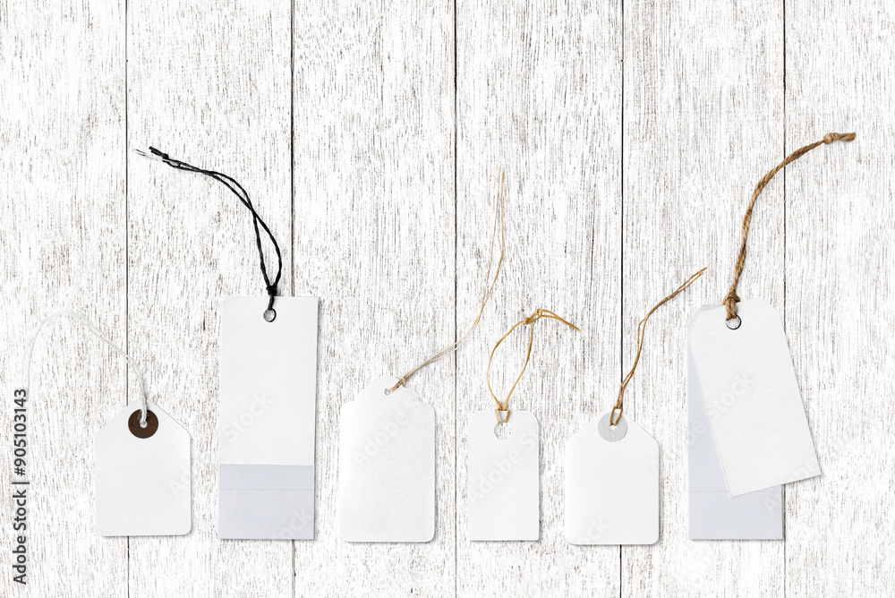 Paper price tag png mockup set Stock Photo | Adobe Stock