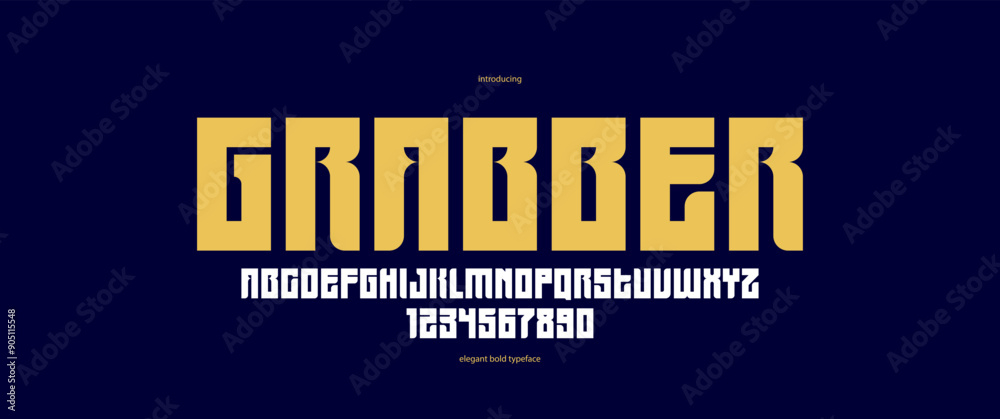 Bold simple sans serif display font for logos headers or slogans ...