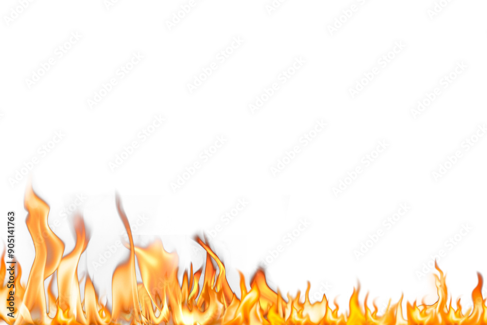 PNG Flame border overlay effect, transparent background Stock ...