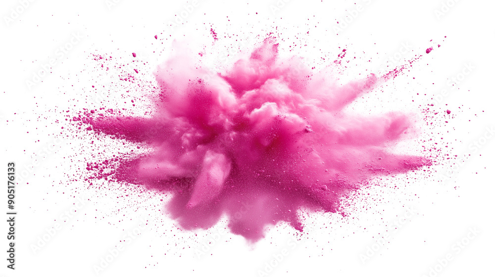 Pink paint explosion isolated on white transparent png background ...